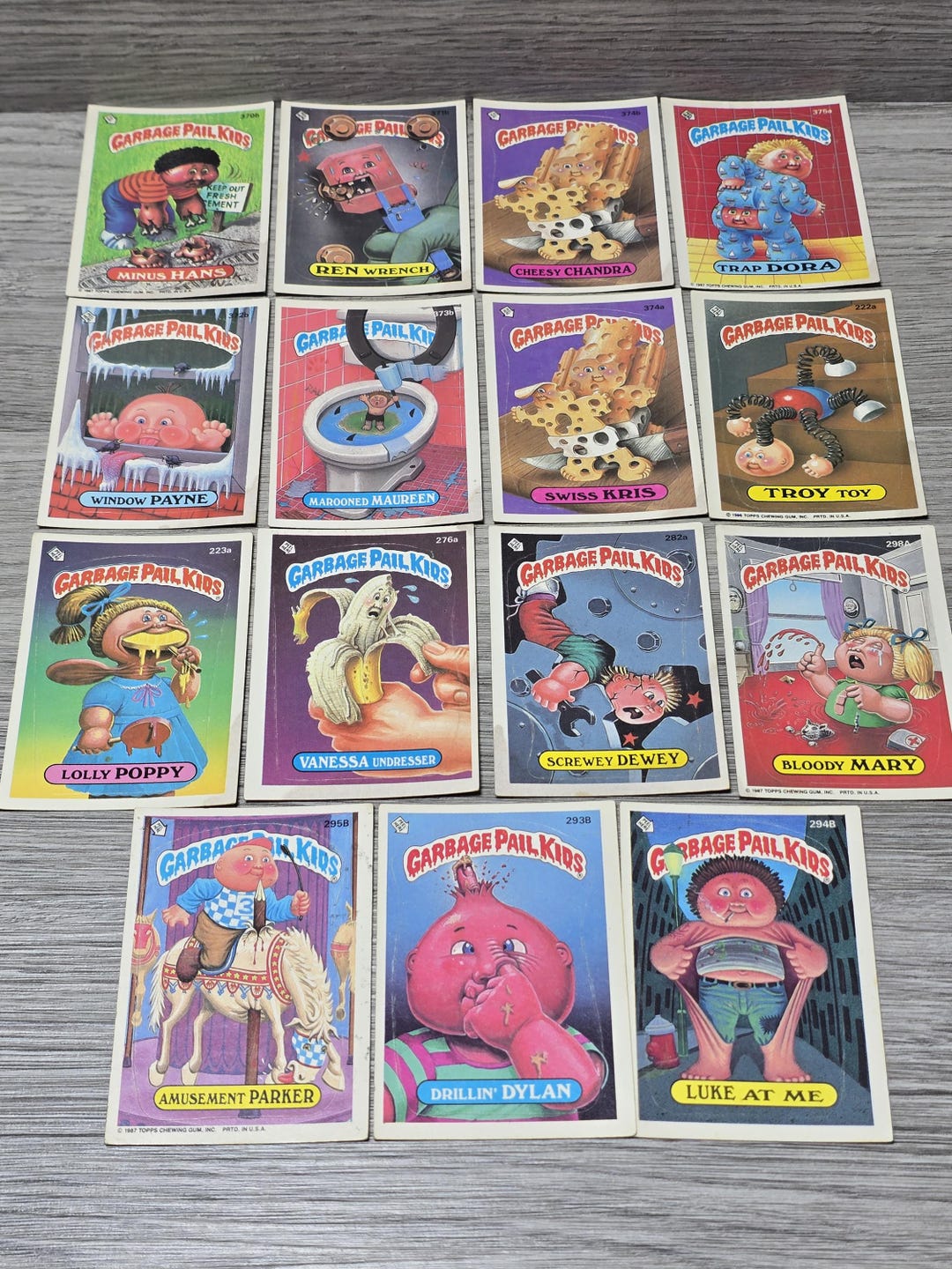 1986-1987 Original Garbage Pail Kids GPK Card Lot of 15 - Etsy