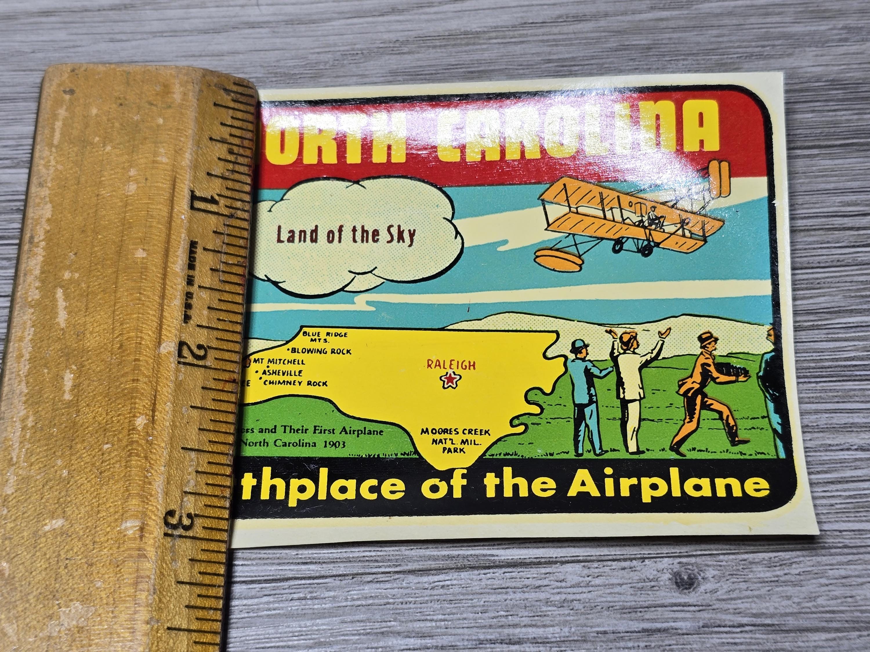1950s Original North Carolina Travel Suitcase Luggage Decal Sticker - Etsy