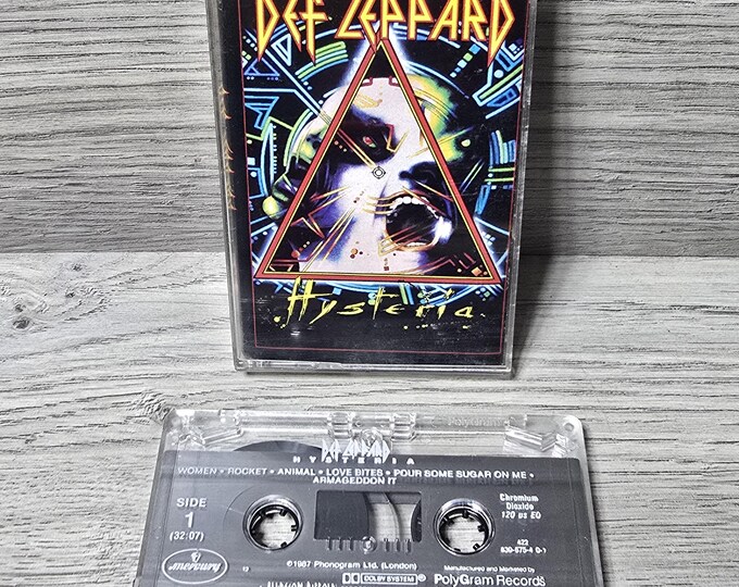 1987 Def Leppard Hysteria Music Cassette Mercury - Clean - Etsy