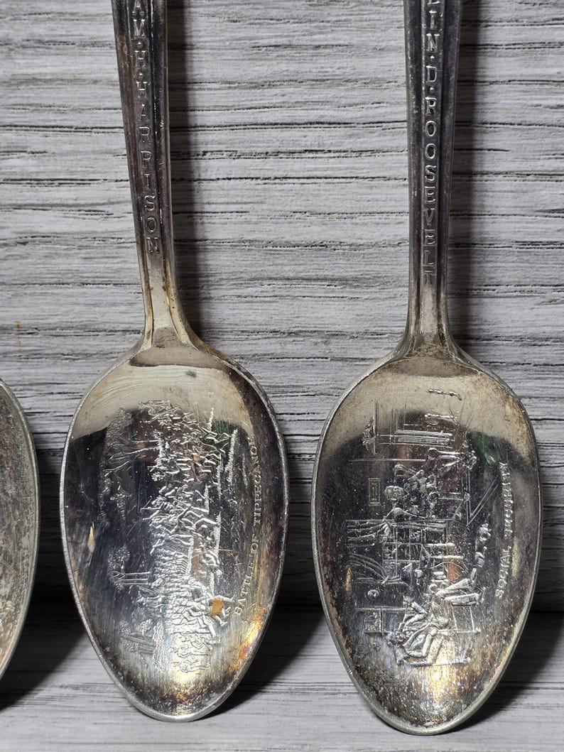 1960s Wm Rogers Co. Silver Plated Presidential Spoons - Set of 4 - Etsy