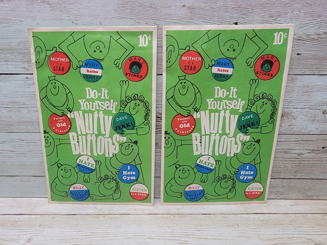1960s Lot of 2 Fleer Nutty Buttons Sealed Unopened Pack Japan RARE - Etsy
