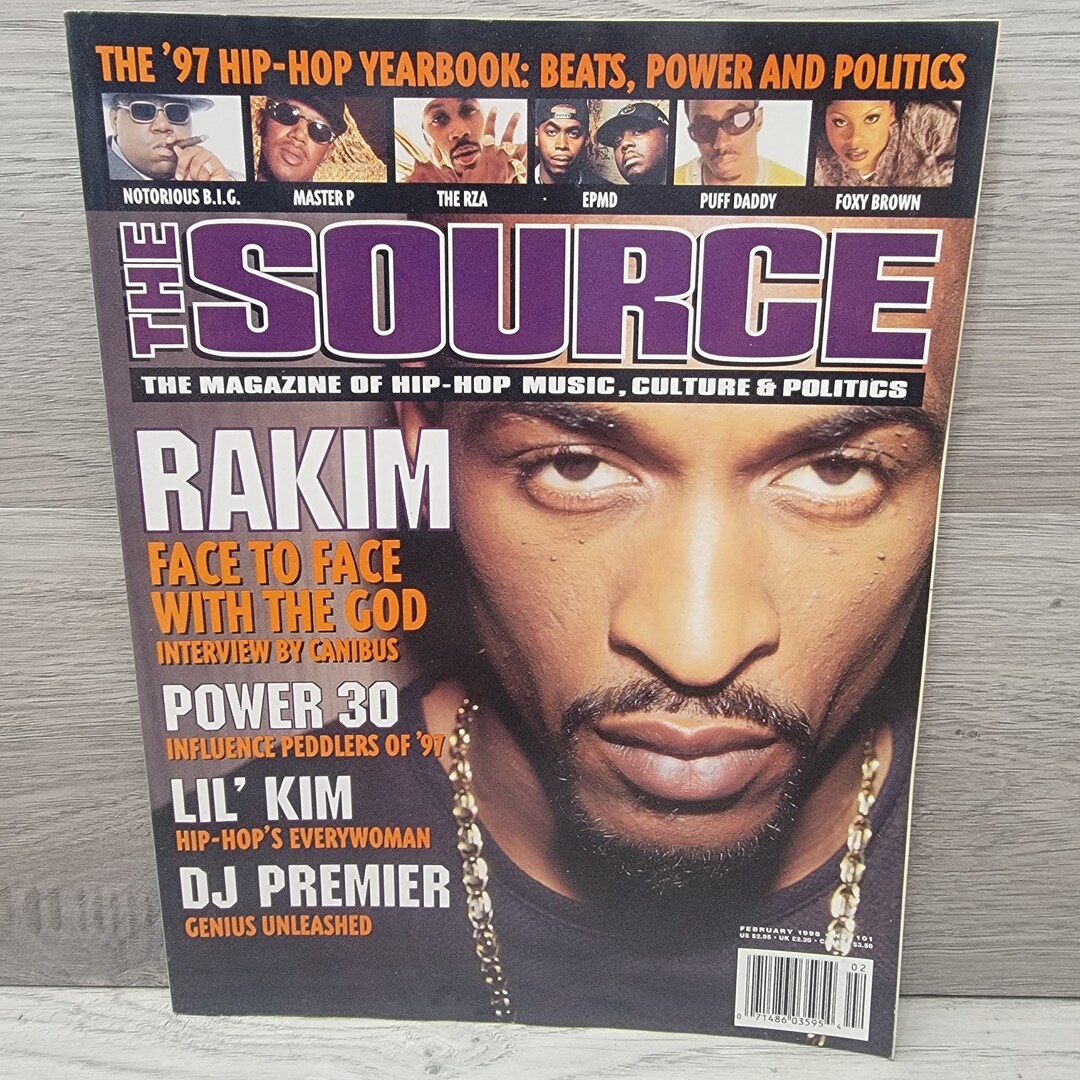 1998 February the Source Magazine 101 Rakim Power 30 Lil Kim DJ Premier ...
