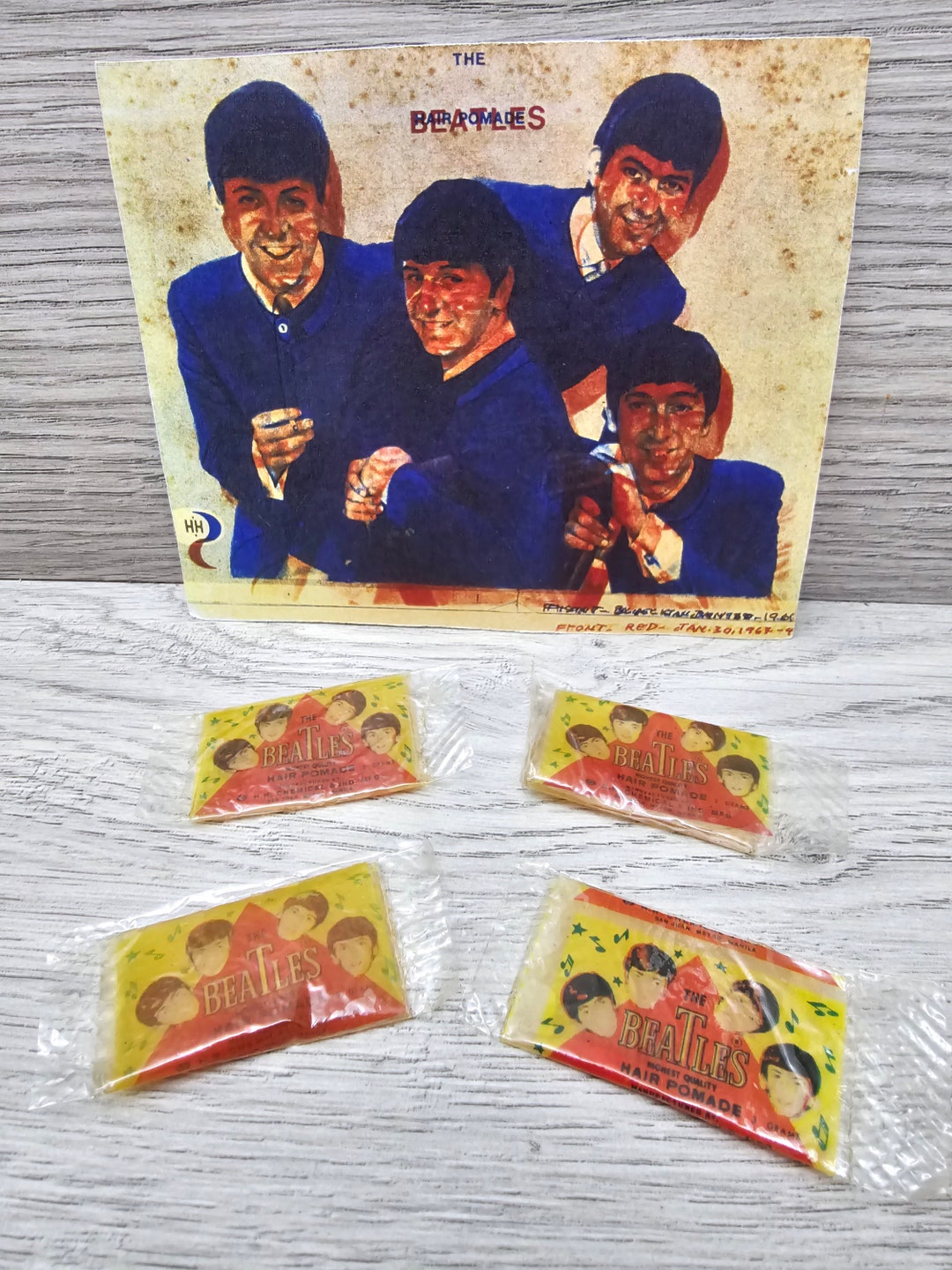1960s Beatles Hair Pomade Lot of 4 & Paper Advertisement - Etsy