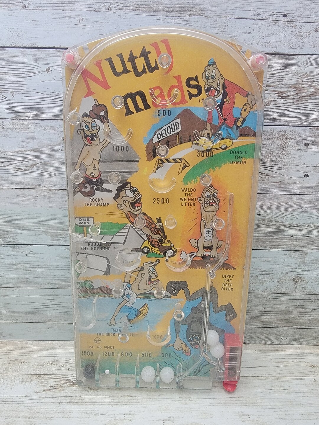 1964 Marx Nutty Mads Tin Litho Hand Held Bagatelle Pinball Game - Etsy