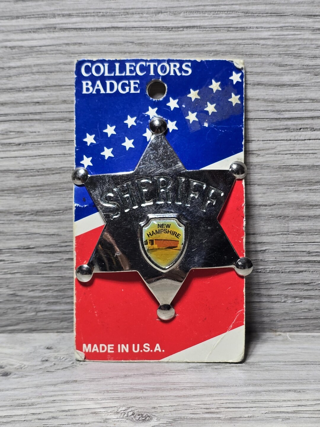 1970s Vintage Collectors Metal New Hampshire Sheriff Souvenir Badge Pin ...
