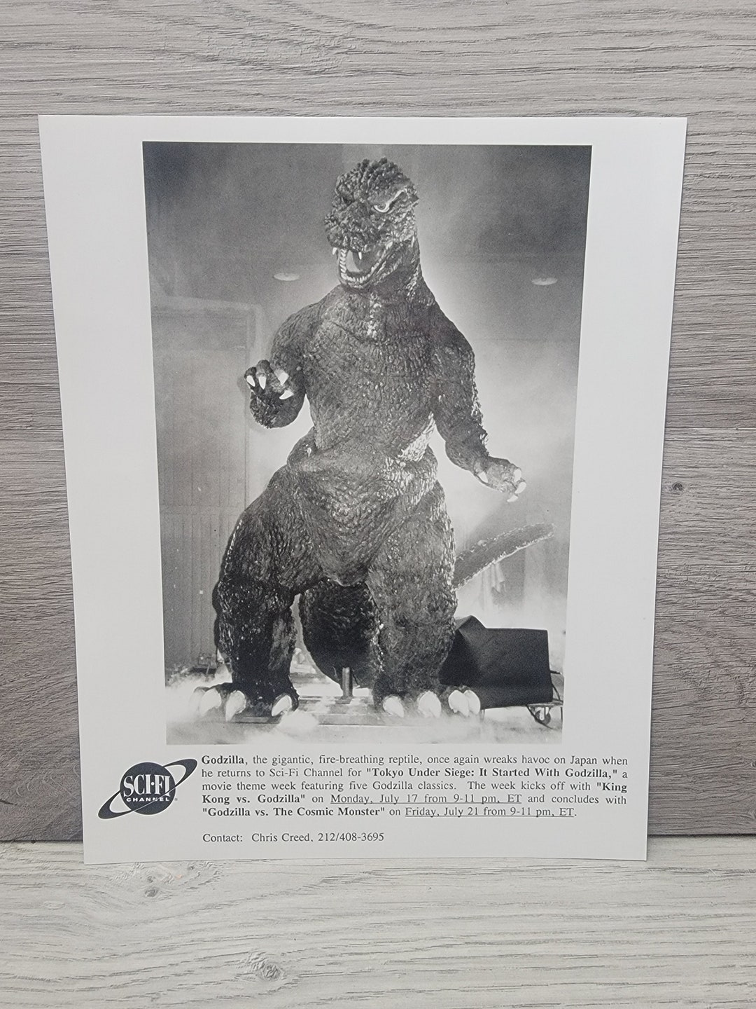 Original Godzilla Monster 8x10 Glossy Photo Sci-fi Channel - Etsy