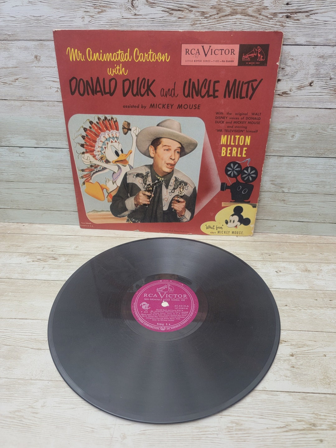 Vintage 78 RPM Record Book Uncle Milty Milton Berle Donald Duck RCA ...