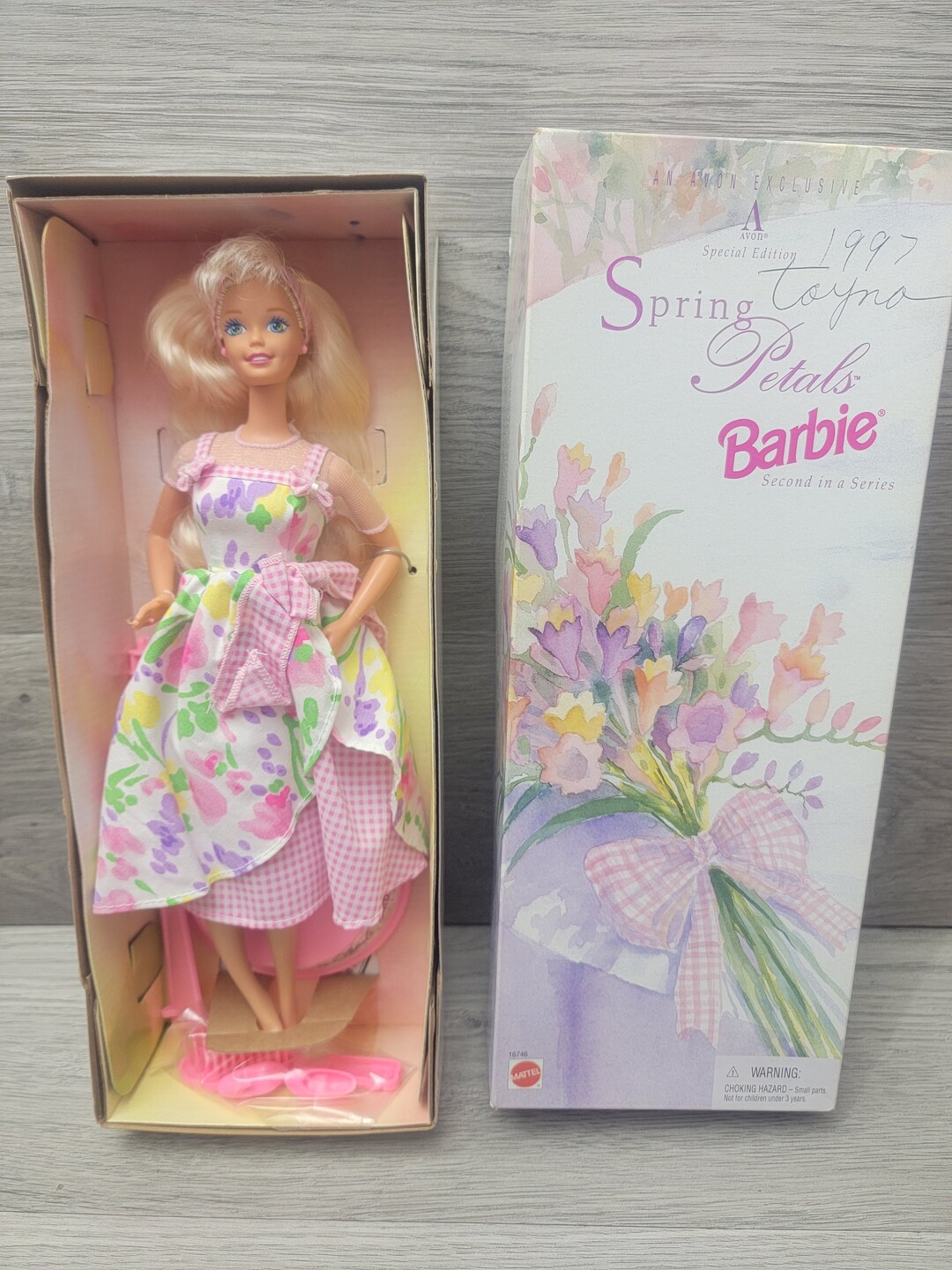 1996 Barbie Spring Petals Doll Avon Exclusive Edition Writing on Box - Etsy