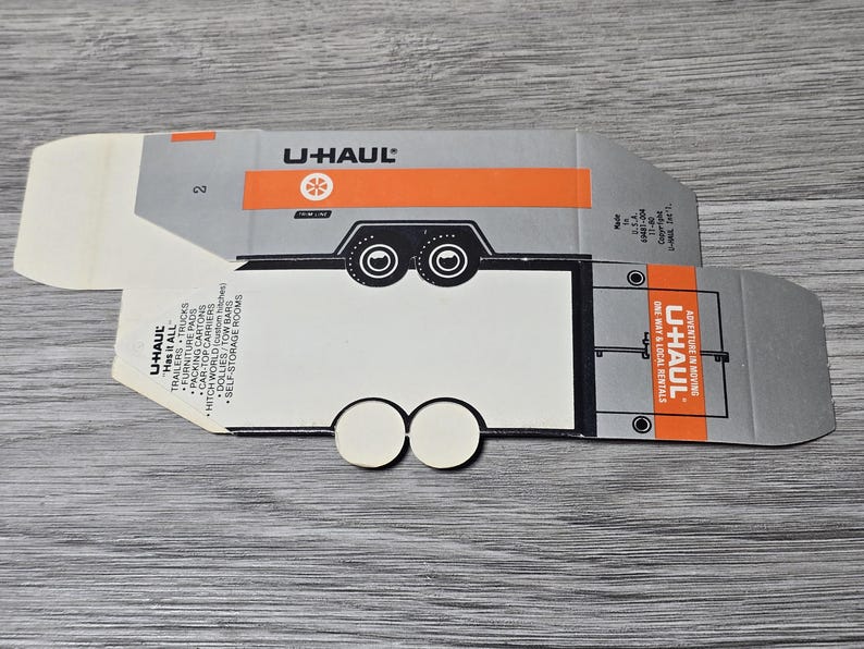 Vintage U-haul Trailer Cardboard Advertising Bank Promotion Uhaul Item ...