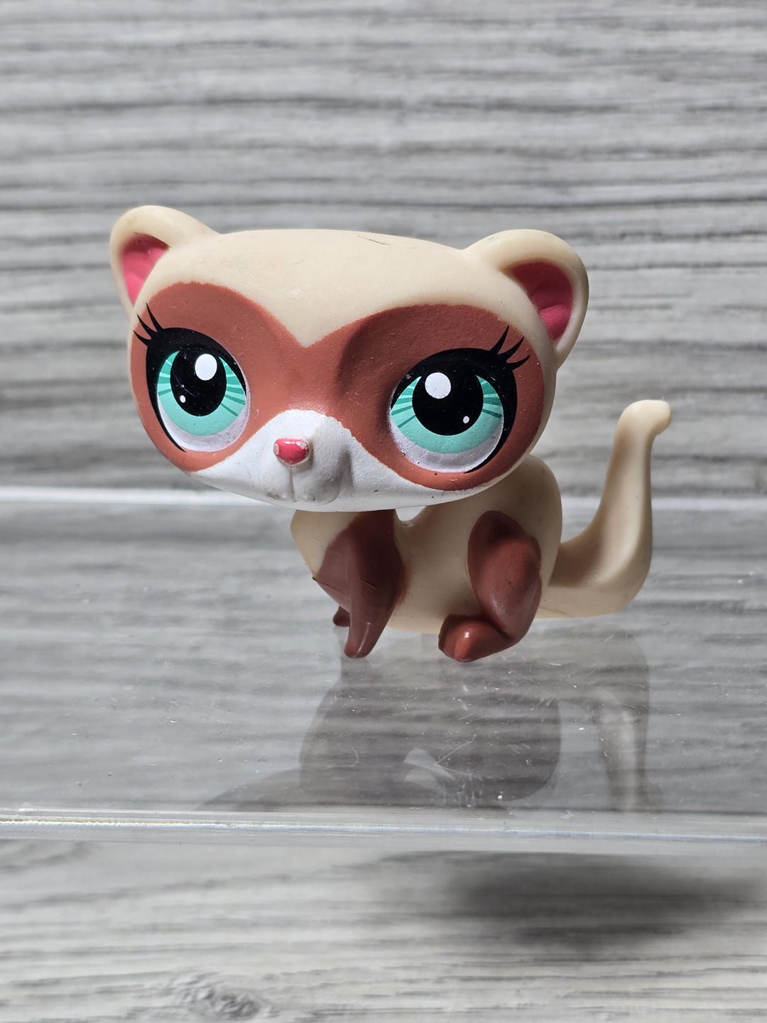 Littlest Pet Shop LPS FERRET #3169 Big Teal Eyes Figure Toy Hasbro - Etsy