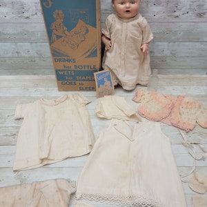 1930s Uneeda Sweetums Composition Sleep Eye Doll Drink & Wet Baby ...