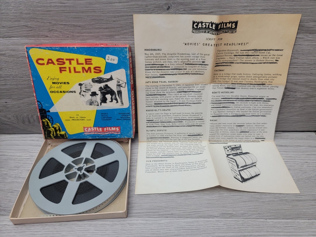 Vintage 8mm Movie Reel Movies Greatest Headlines in Box #829 Mussolini ...