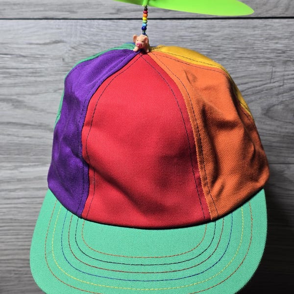Rainbow Propeller Hat - Etsy