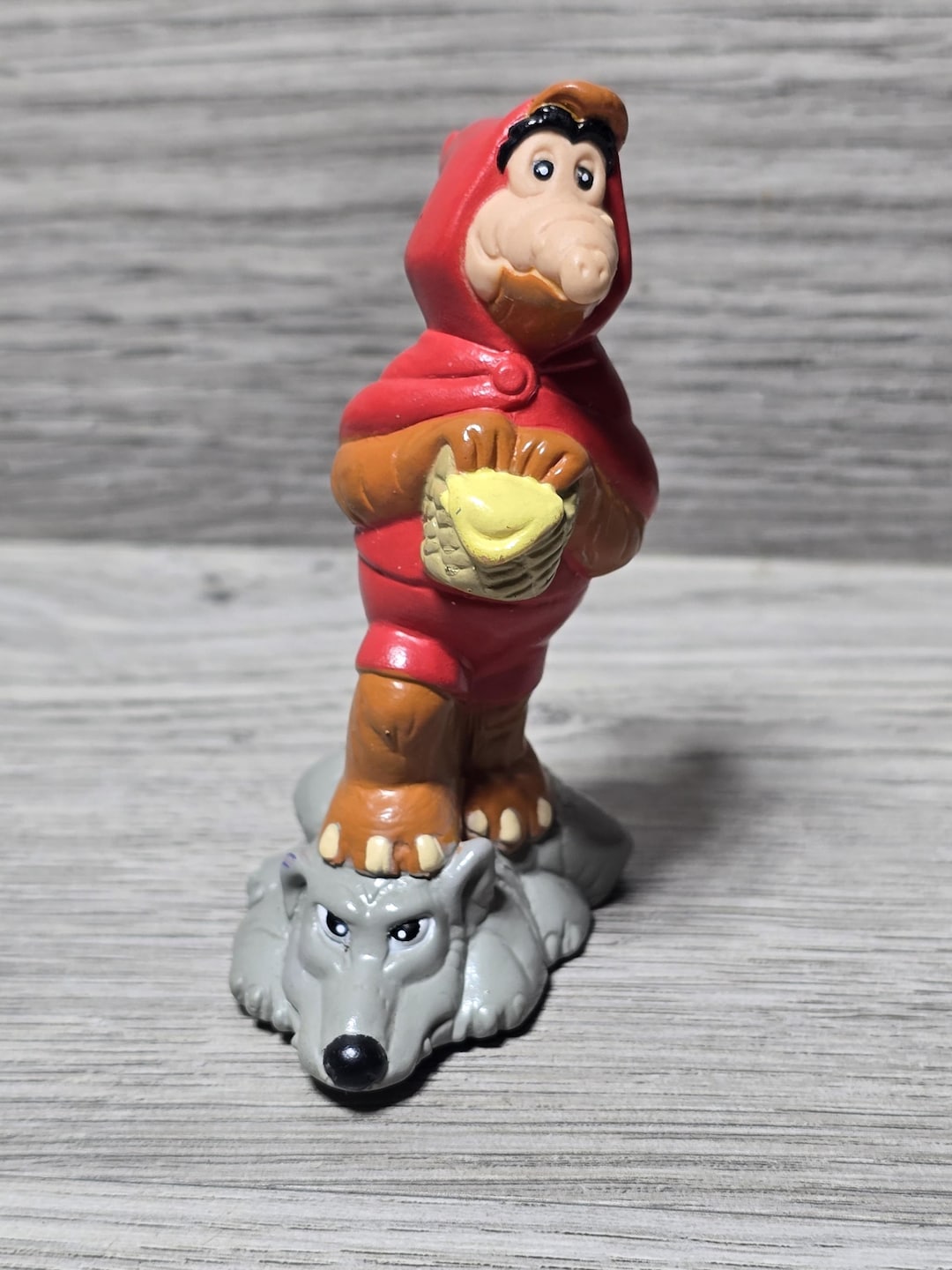 1990 Alf Alien Life Form Red Riding Hood Wolf 3" Action Figure Wendys ...