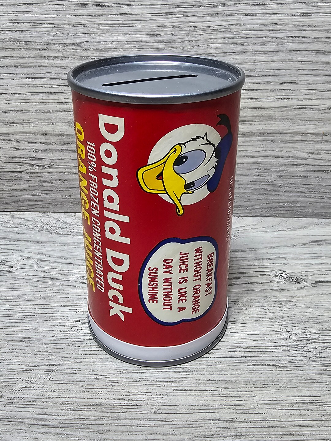 1970s Disney Donald Duck Orange 6oz Juice Can Collectible Bank Minty Etsy