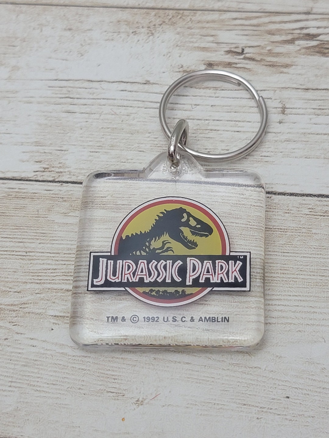 1992 Jurassic Park Dinosaur Acrylic Keychain - Etsy