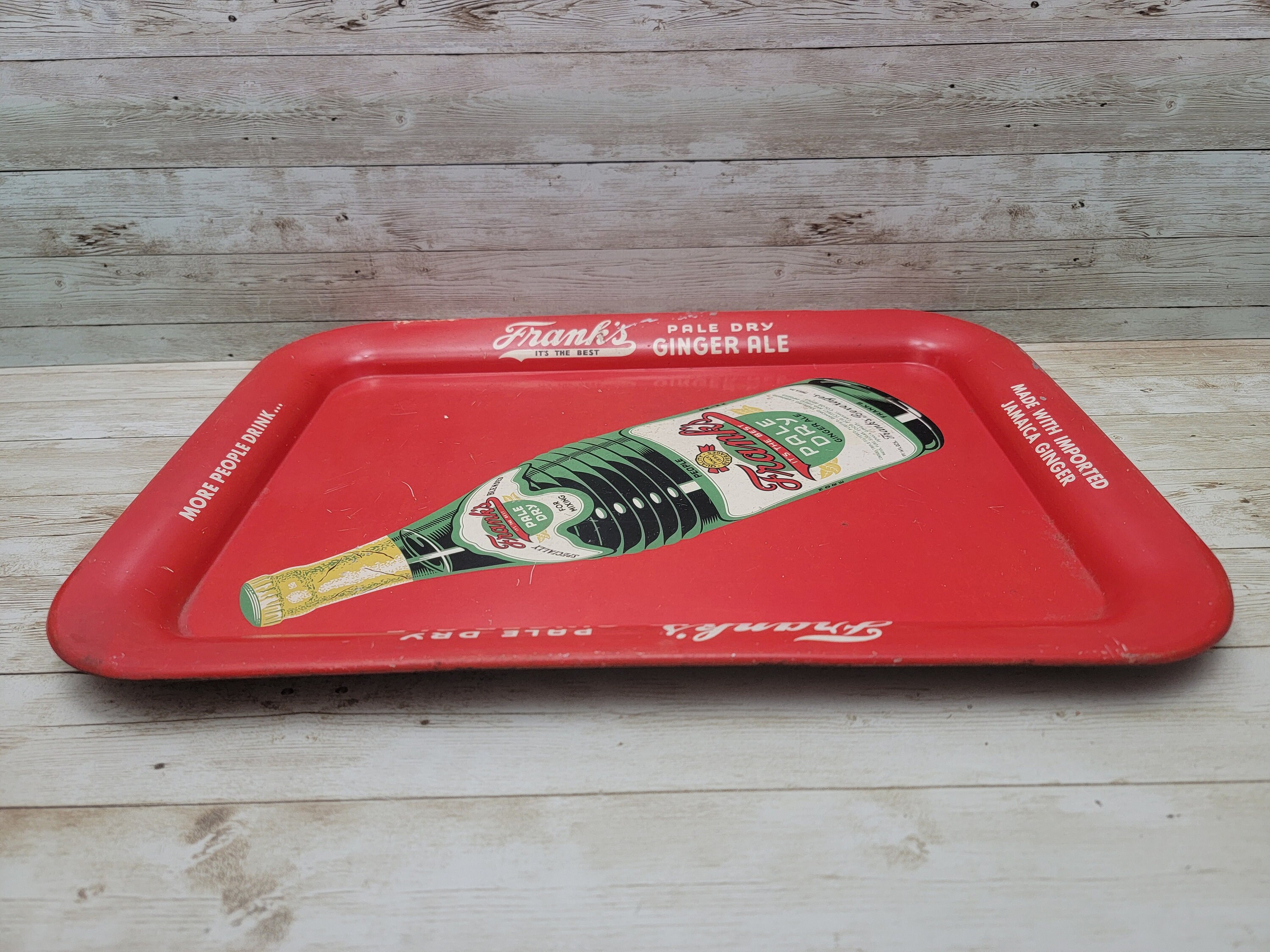 1940s Franks Pale Dry Ginger Ale Soda Advertising Metal Tin Tray - Etsy