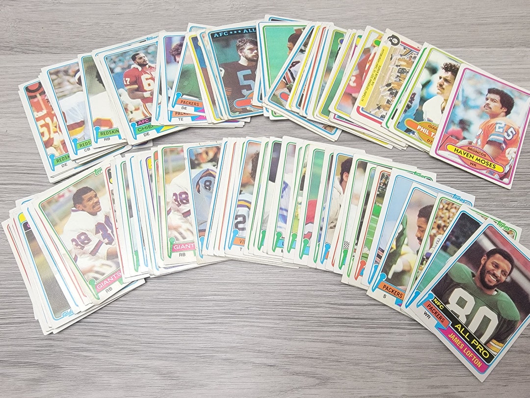 1980 1981 Topps NFL Football Card Lot of 100 Random Cards Various ...
