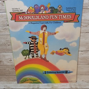 1987 Mcdonald's Mcdonaldland Fun Times Children's Magazine - Etsy