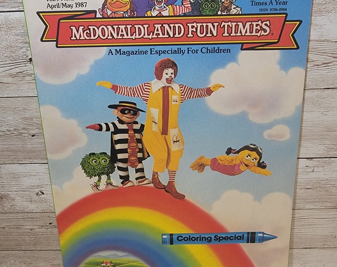 1987 Mcdonald's Mcdonaldland Fun Times Children's Magazine - Etsy