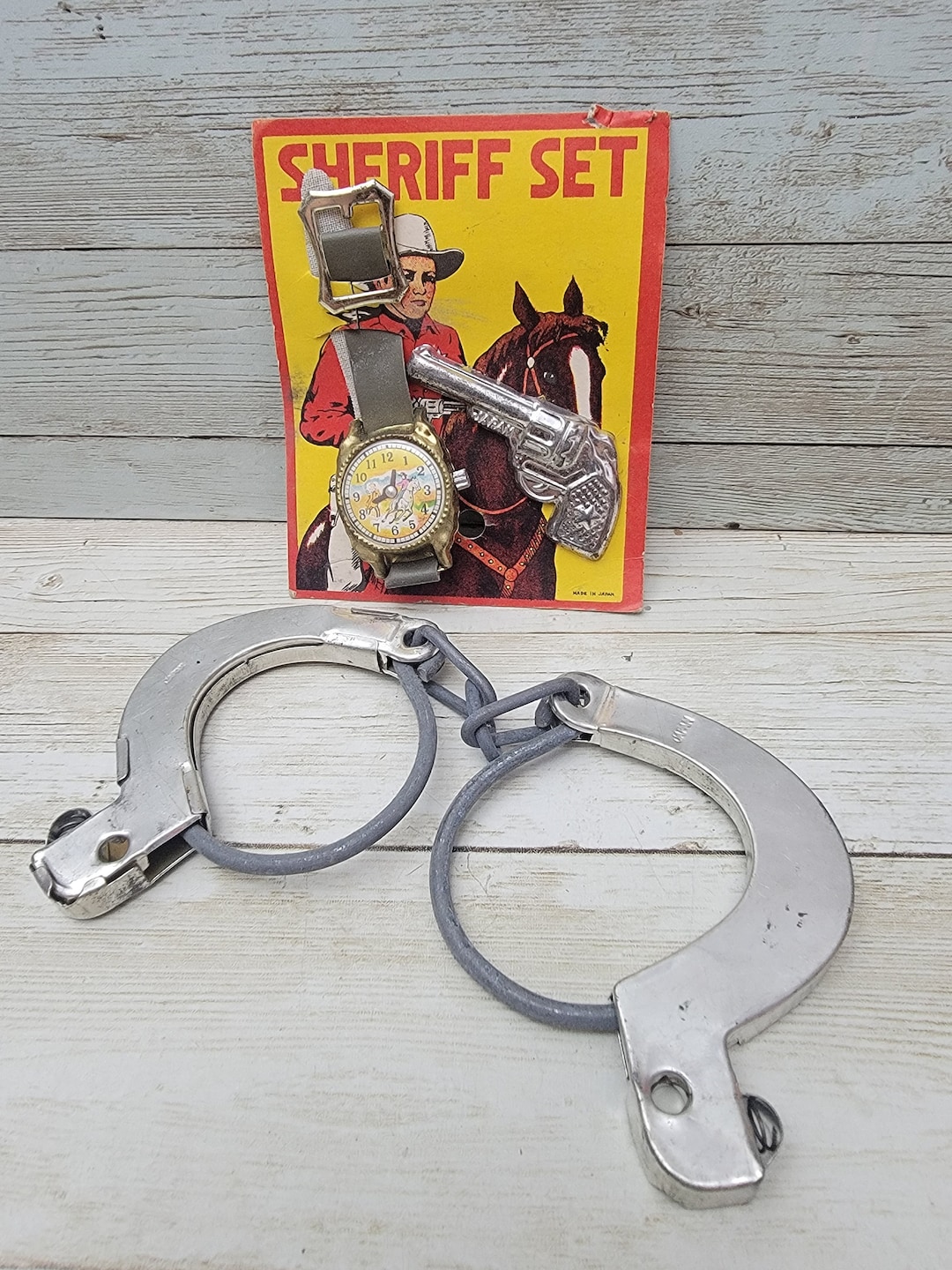 1950s NOS Metal Sheriff 3 Piece Toy Set - JAPAN - Etsy