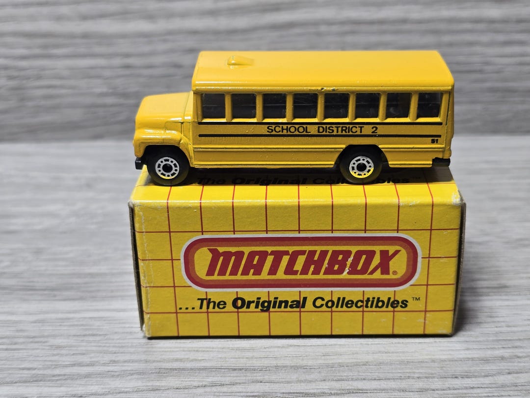 1985 Matchbox International Yellow School Bus District 1/95 Scale - Etsy