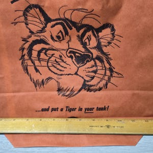 Vintage ESSO Tiger Feed the Kitty Halloween Bag With Handles Old Gas ...