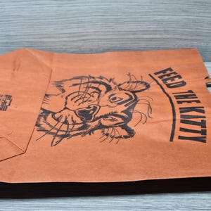 Vintage ESSO Tiger Feed the Kitty Halloween Bag With Handles Old Gas ...