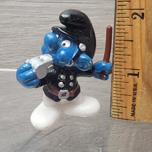 1981 Smurfs Policeman Smurf Toy 2 PVC Figure Schleich Peyo - Etsy