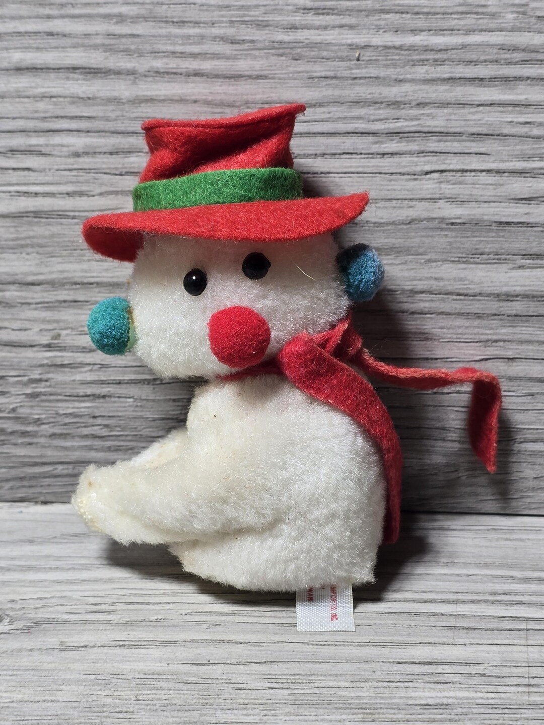 Vintage Snowman 3" Plush Hugger Figure Christmas Tree Hang Frosty - Etsy