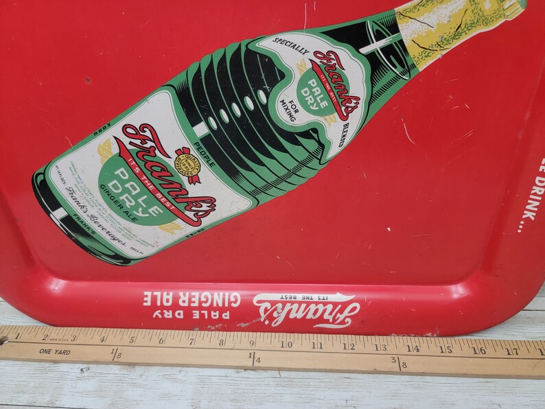 1940s Franks Pale Dry Ginger Ale Soda Advertising Metal Tin - Etsy