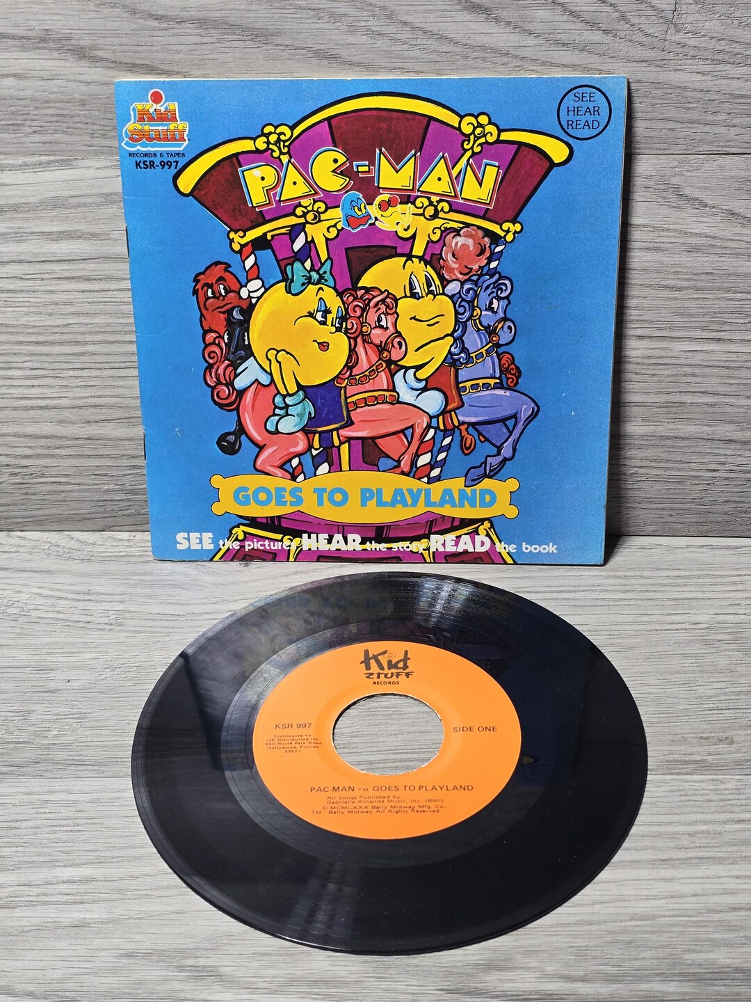 1980 Pac-man Goes to Playland Pac Man Book and Record Kid Stuff - Etsy UK