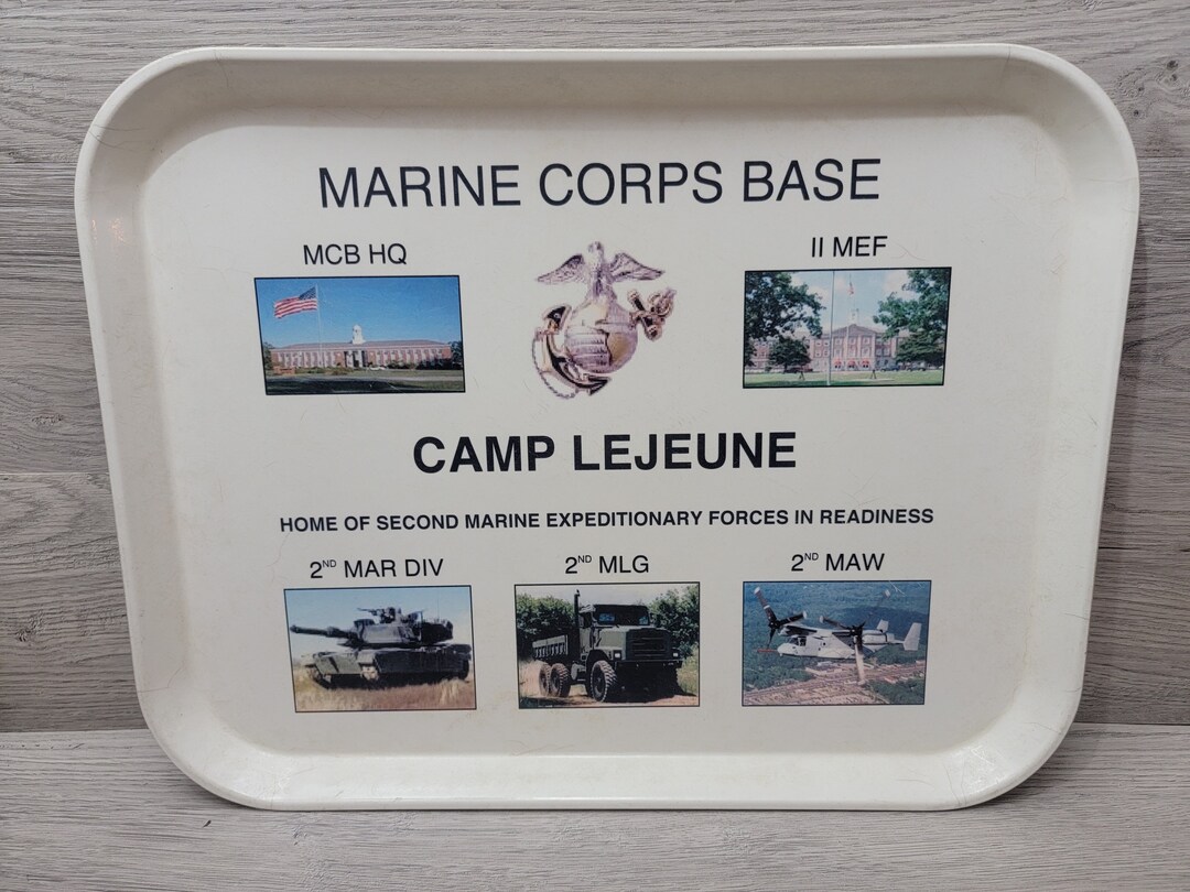 RARE Military US Marine Corps Camp Lejeune Fiberglass Cafeteria Tray ...