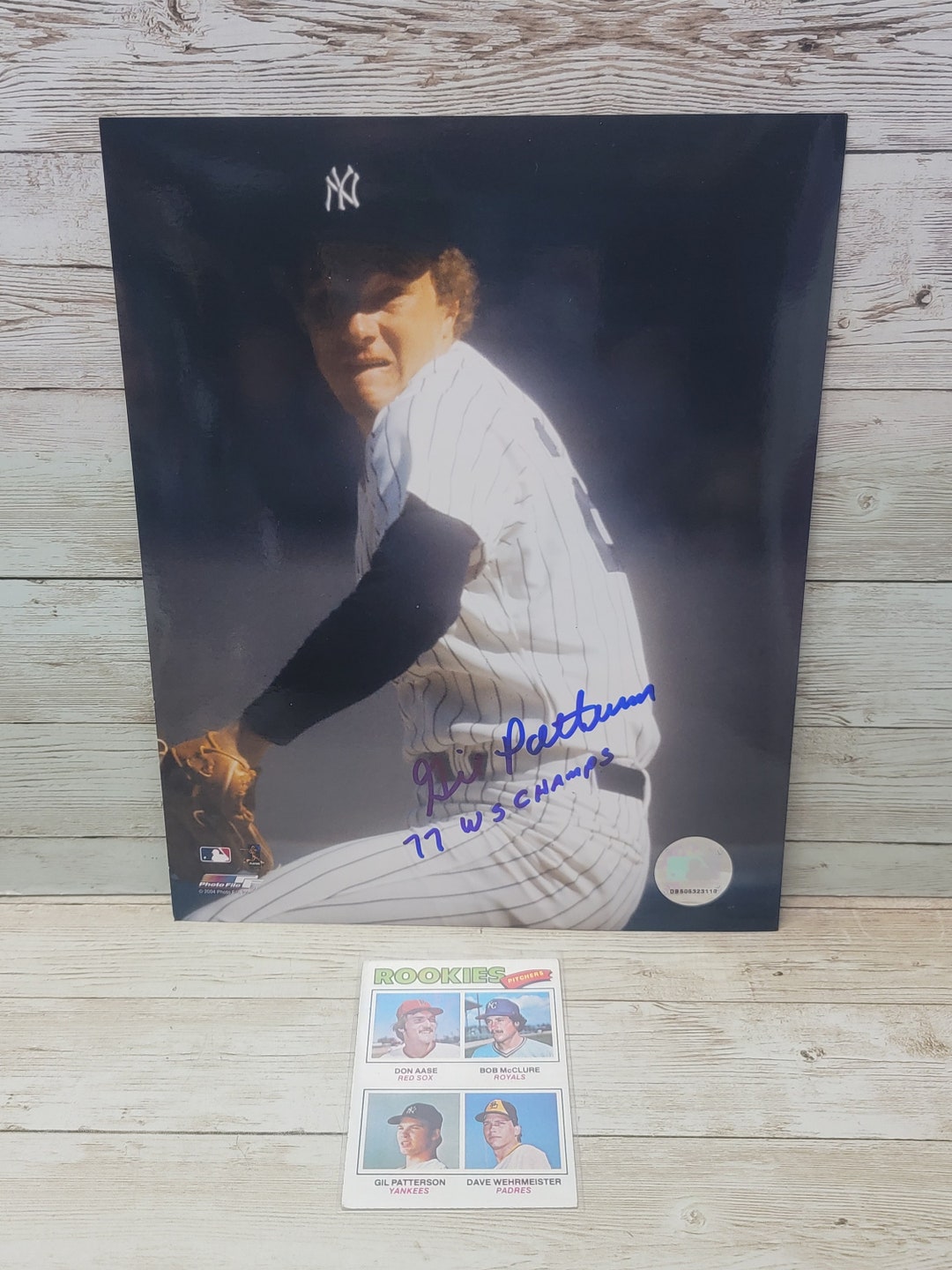 Gil Patterson Yankees Signed Autographed 8x10 Plus 1977 Topps Rookie ...