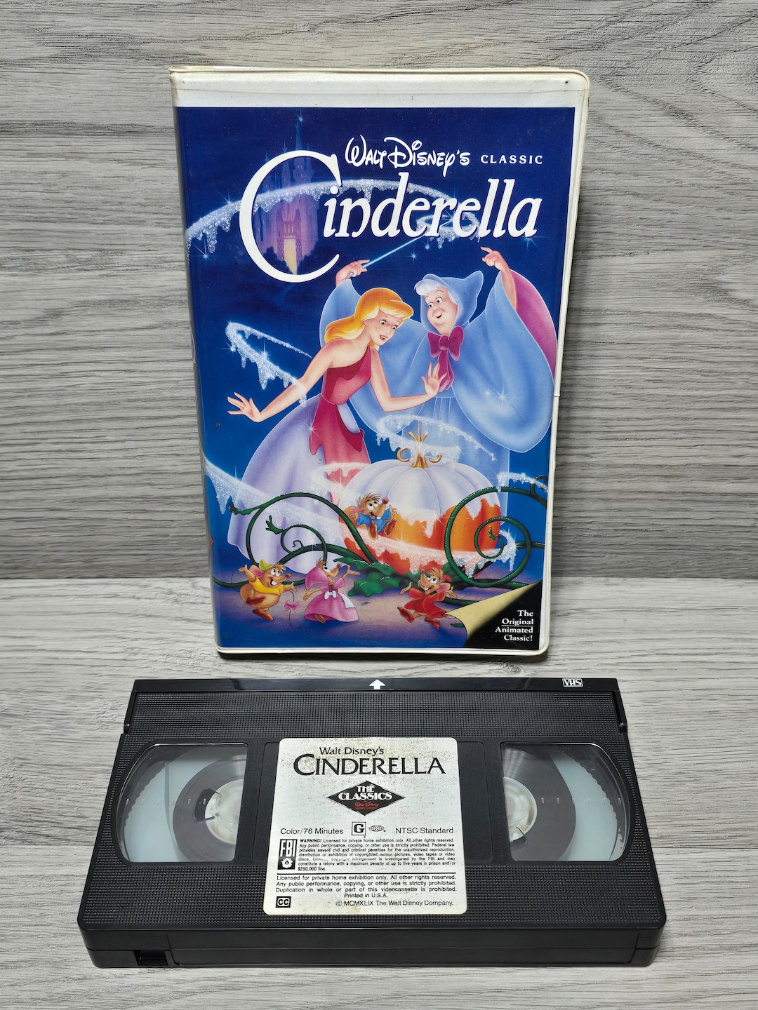 Walt Disney Cinderella (VHS, 1950) Black Diamond Classic Edition Disney ...