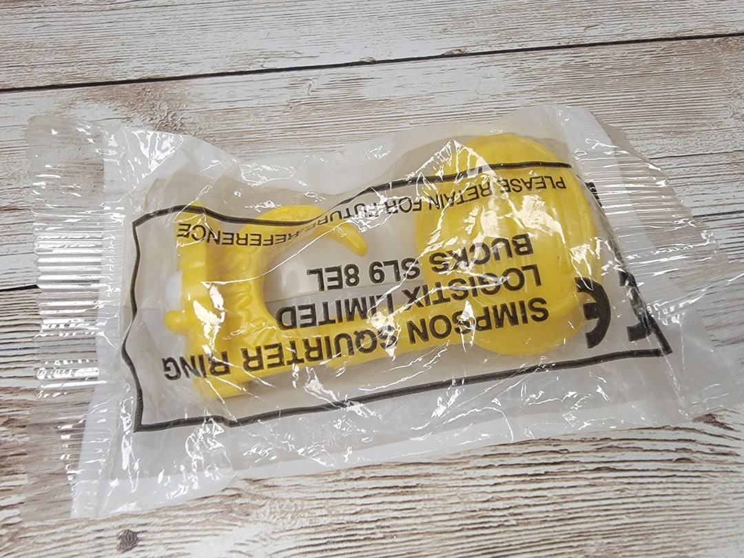 1997 SEALED Bart Simpson Squirter Ring 3" Kellogg's Europe Bath Toy ...