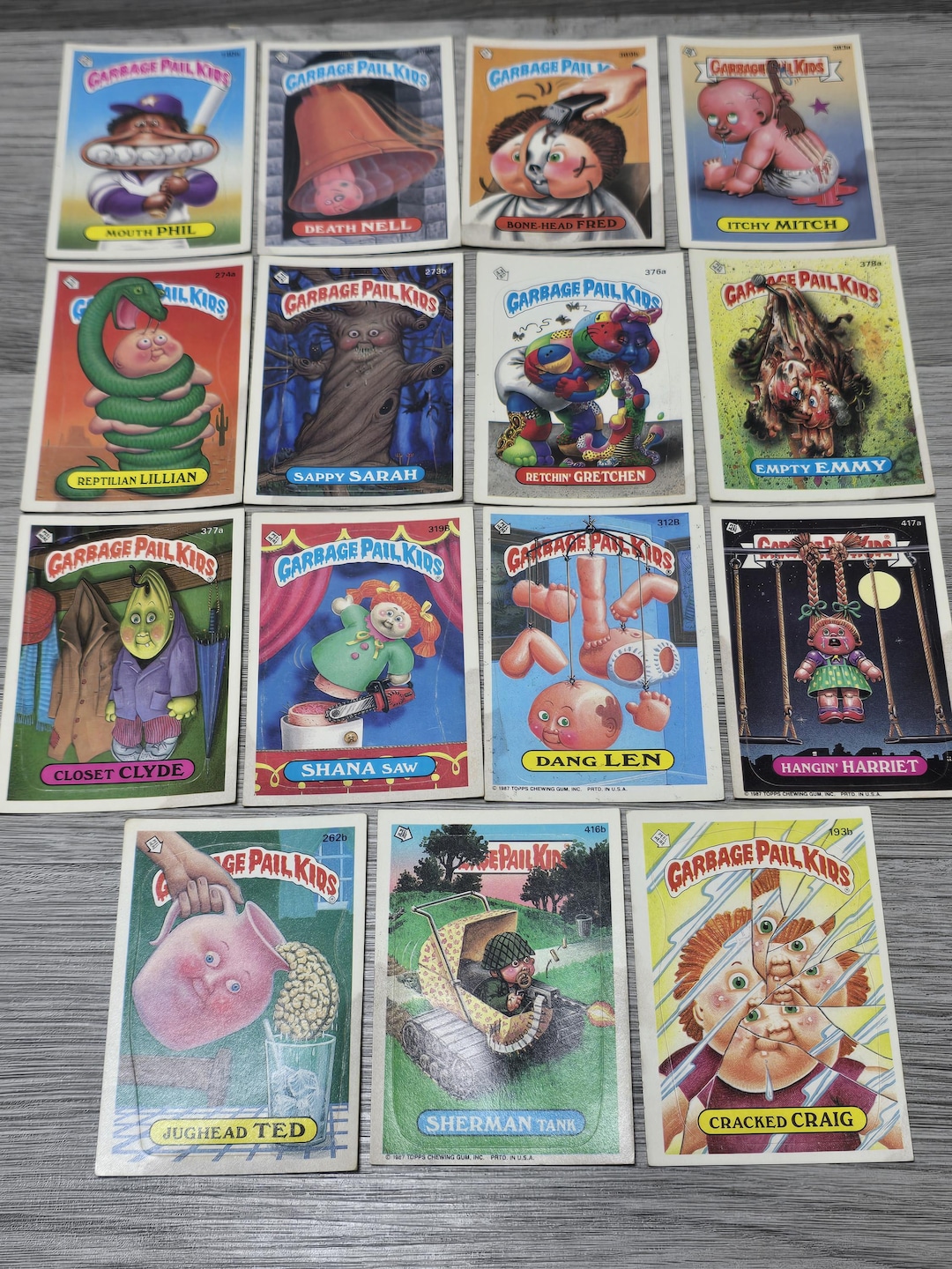 1986-1987 Original Garbage Pail Kids GPK Card Lot of 15 - Etsy