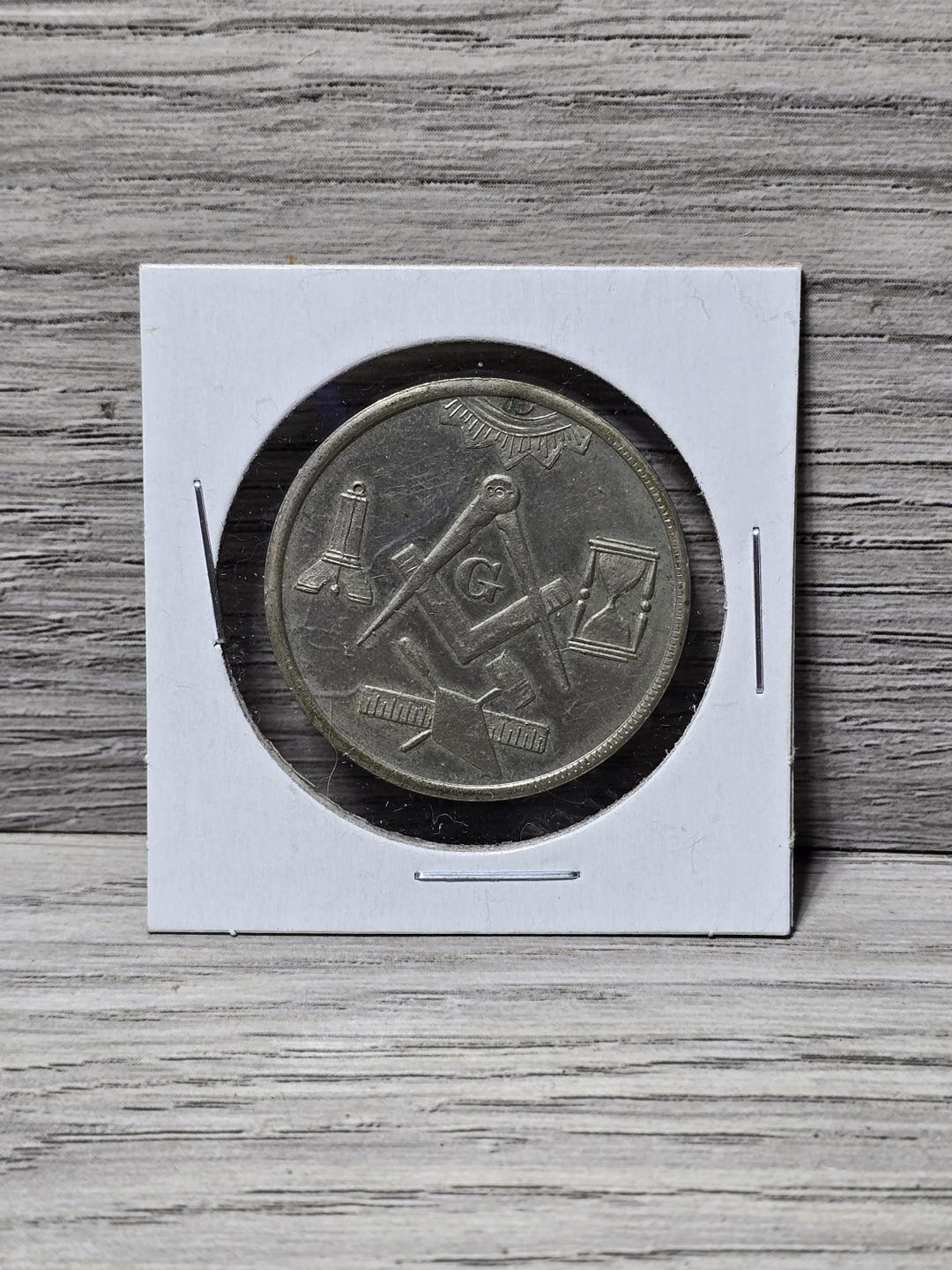 Vintage Masonic Made a Mason Lodge Freemason Member Coin Token - Blank ...
