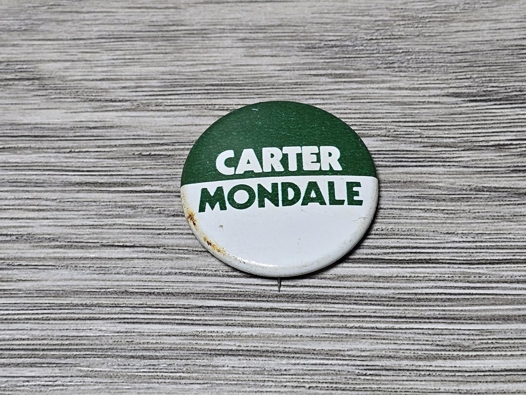 1976 Jimmy Carter Walter Mondale Presidential Campaign Pin Pinback ...