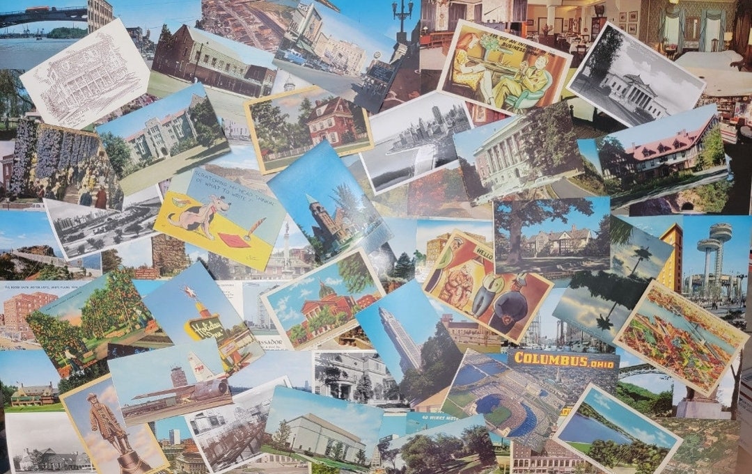 Bulk Postcard Lot of 100+ Postcards (old and Newer) - Random USED ...