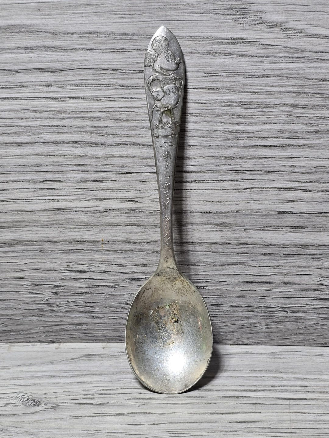 1930s Walt Disney Mickey Mouse Silver Plate Spoon Wm. Rogers I.S. 5 1/2 ...