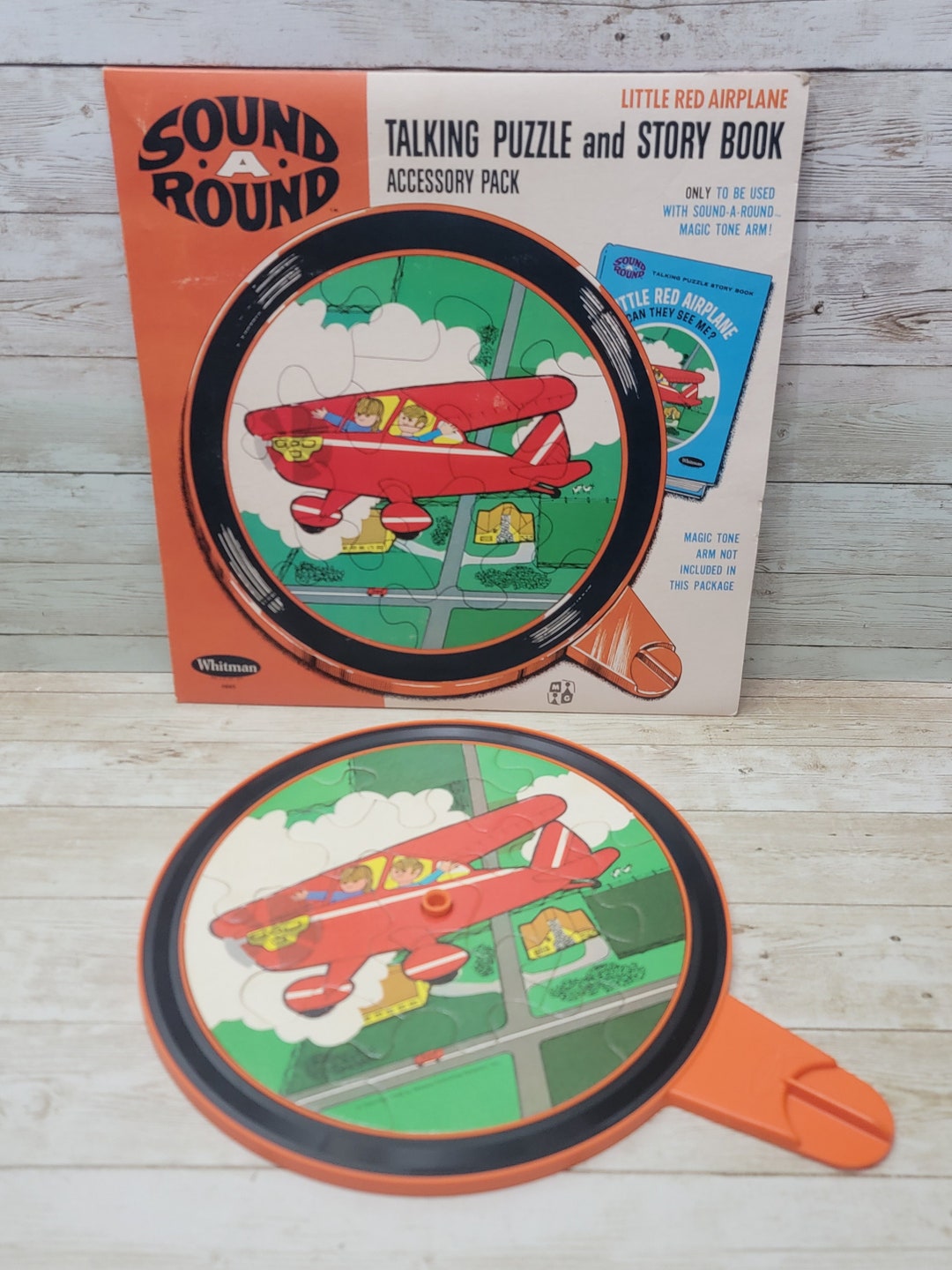 1968 Sound A Round Talking Record Puzzle Whitman Little Red Airplane - Etsy
