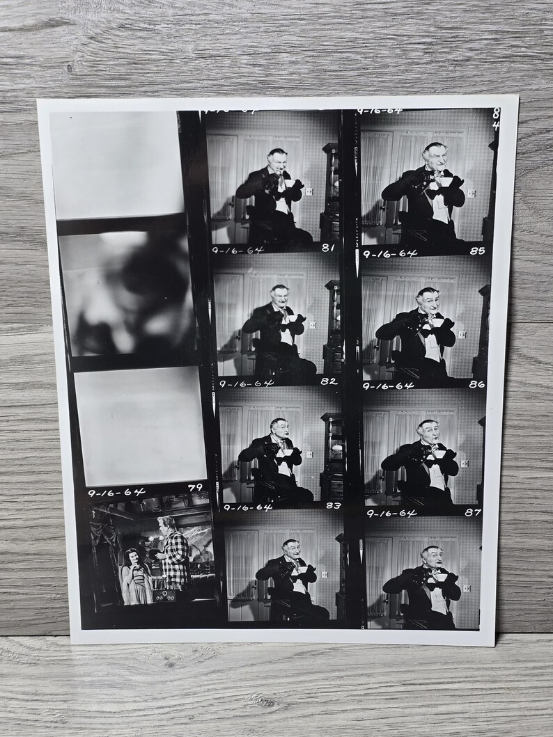 1960s Munsters 8x10 Contact Sheet Press Photo Promo Yvonne De Carlo Al ...