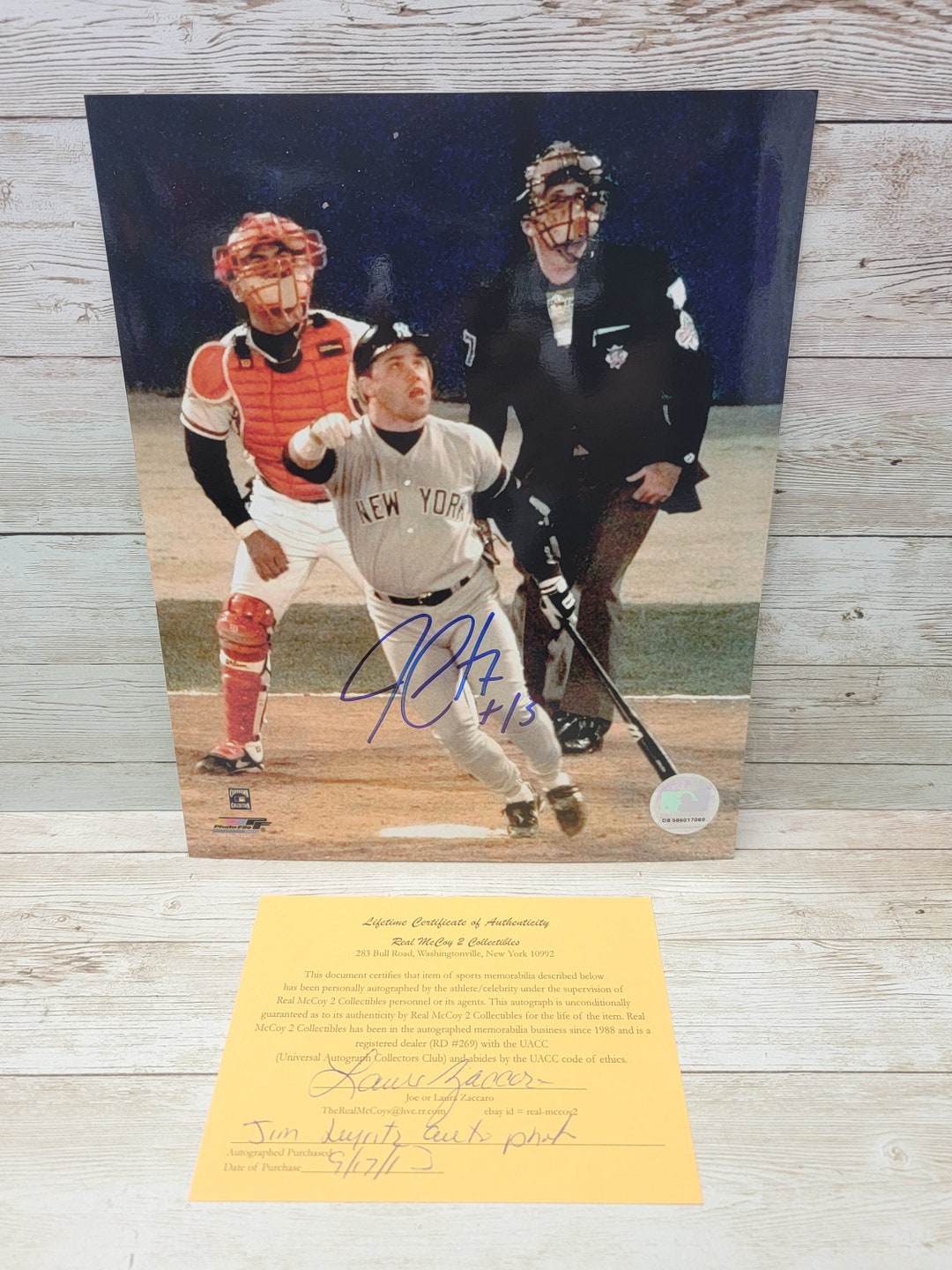 Jim Leyritz New York Yankees Signed Autograph 8x10 Photo - Etsy