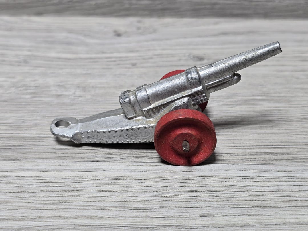 1930s Manoil Lead Cast Metal Toy Soldier Field Artillery Cannon Wood ...