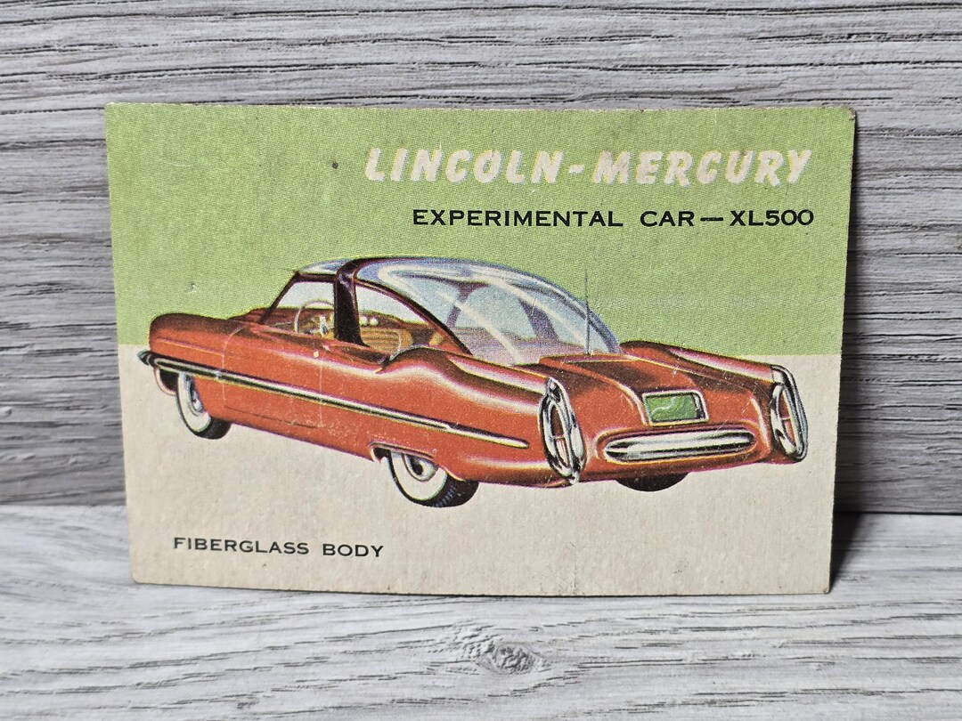 1954 Topps World on Wheels #71 Lincoln Mercury XL-500 EX Trading Card ...