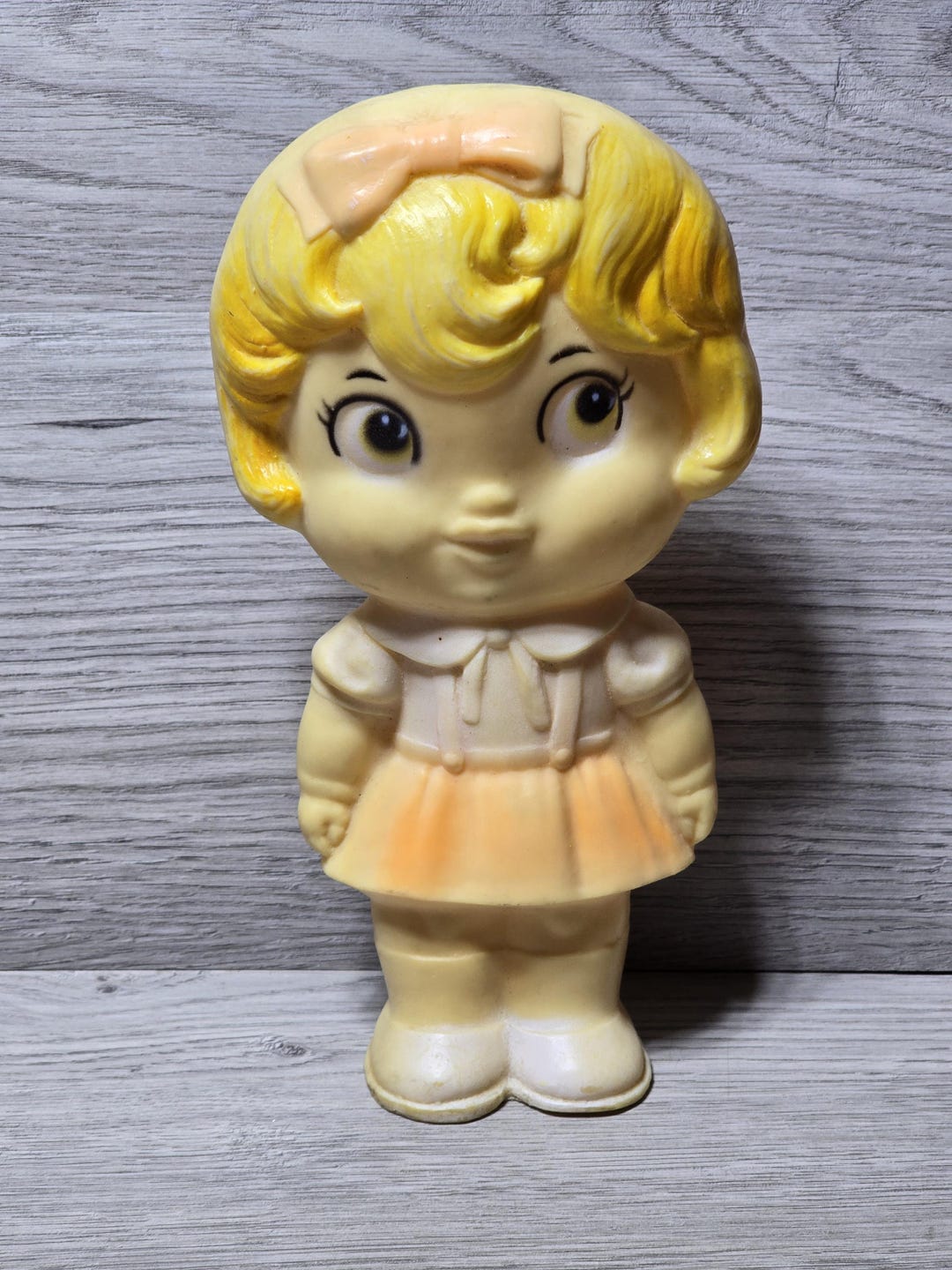 1950s Campbell's Rubber Squeak Girl 8" Doll Red Dress - Works - Etsy