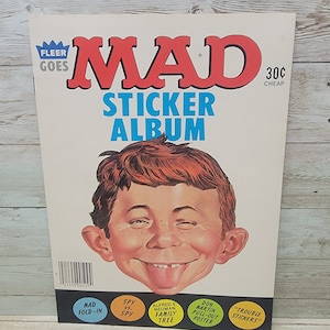 1983 NOS Fleer Mad Magazine Sticker ALBUM Alfred E Neumann UNUSED - Etsy
