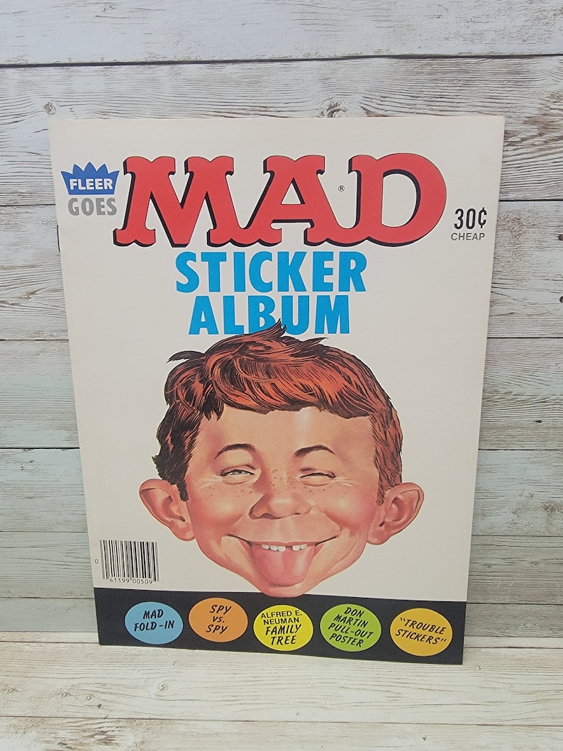 1983 NOS Fleer Mad Magazine Sticker ALBUM Alfred E Neumann UNUSED - Etsy