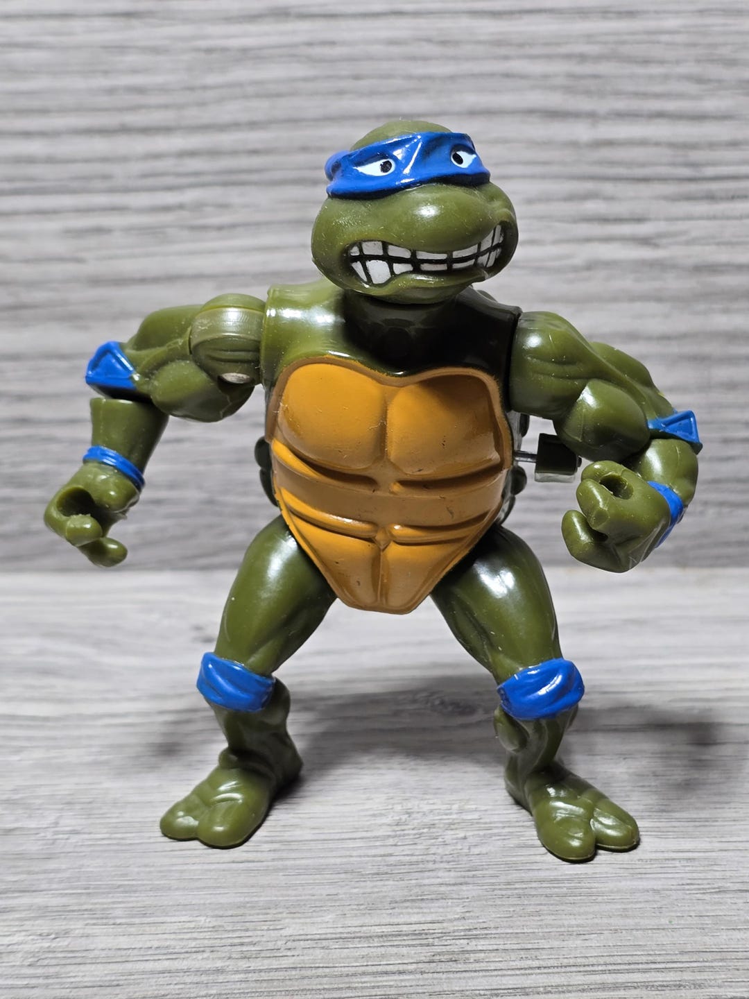 1990 Teenage Mutant Ninja Turtles TMNT Wind up LEONARDO Action Figure ...